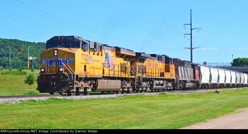 UP 7723. CP's Tomah Sub.